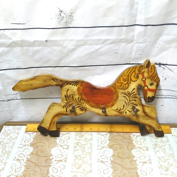 Folkart | Accents | Cottage Core Wooden Pony Coat Rack | Poshmark